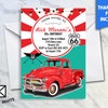 Route 66 Birthday Invite Invitation 5x7 Digital Personalized Red ...