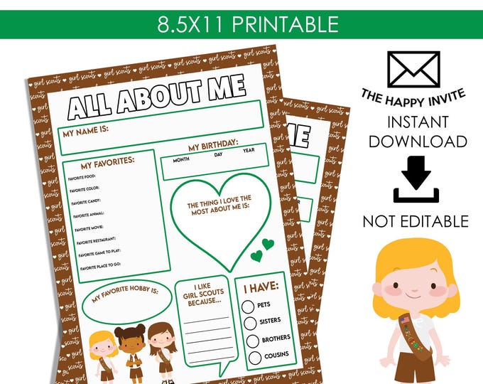 All About Me Worksheet Printable Sheet - Etsy Canada