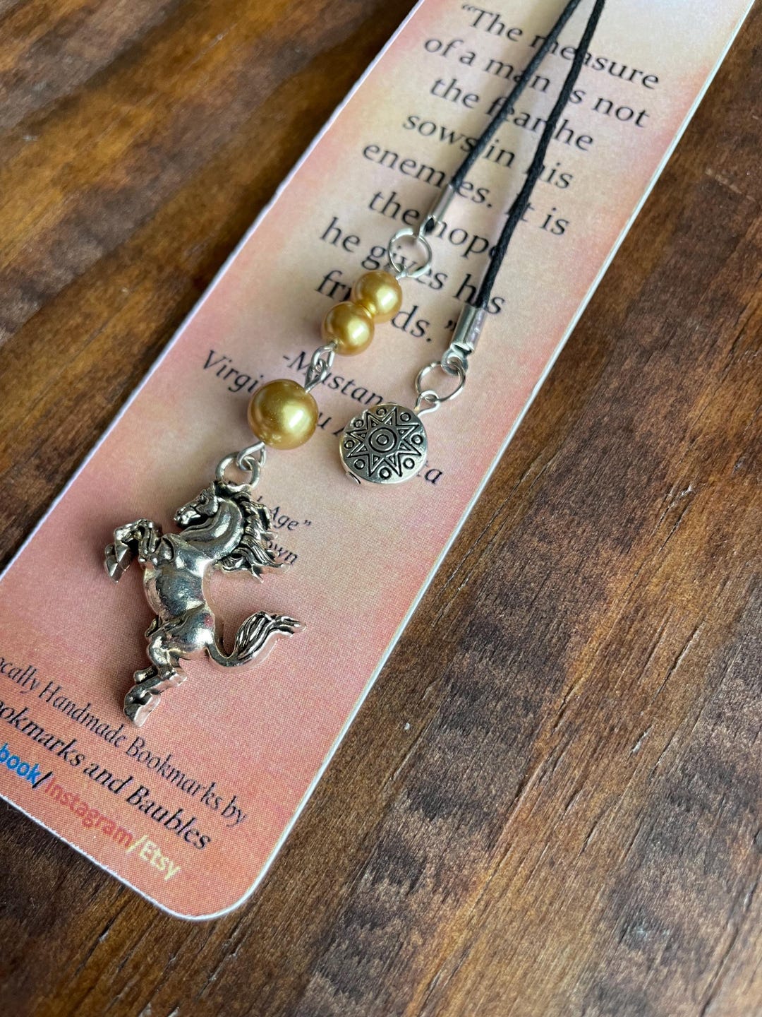 Mustang Bookmark, Red Rising Series Pierce Brown, Book Lover Gift, Book ...