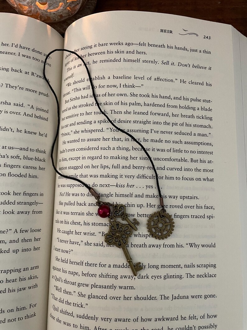 Keys and Gear Bookmark, Steampunk, Fantasy, Book Lover Gift, Bookish ...