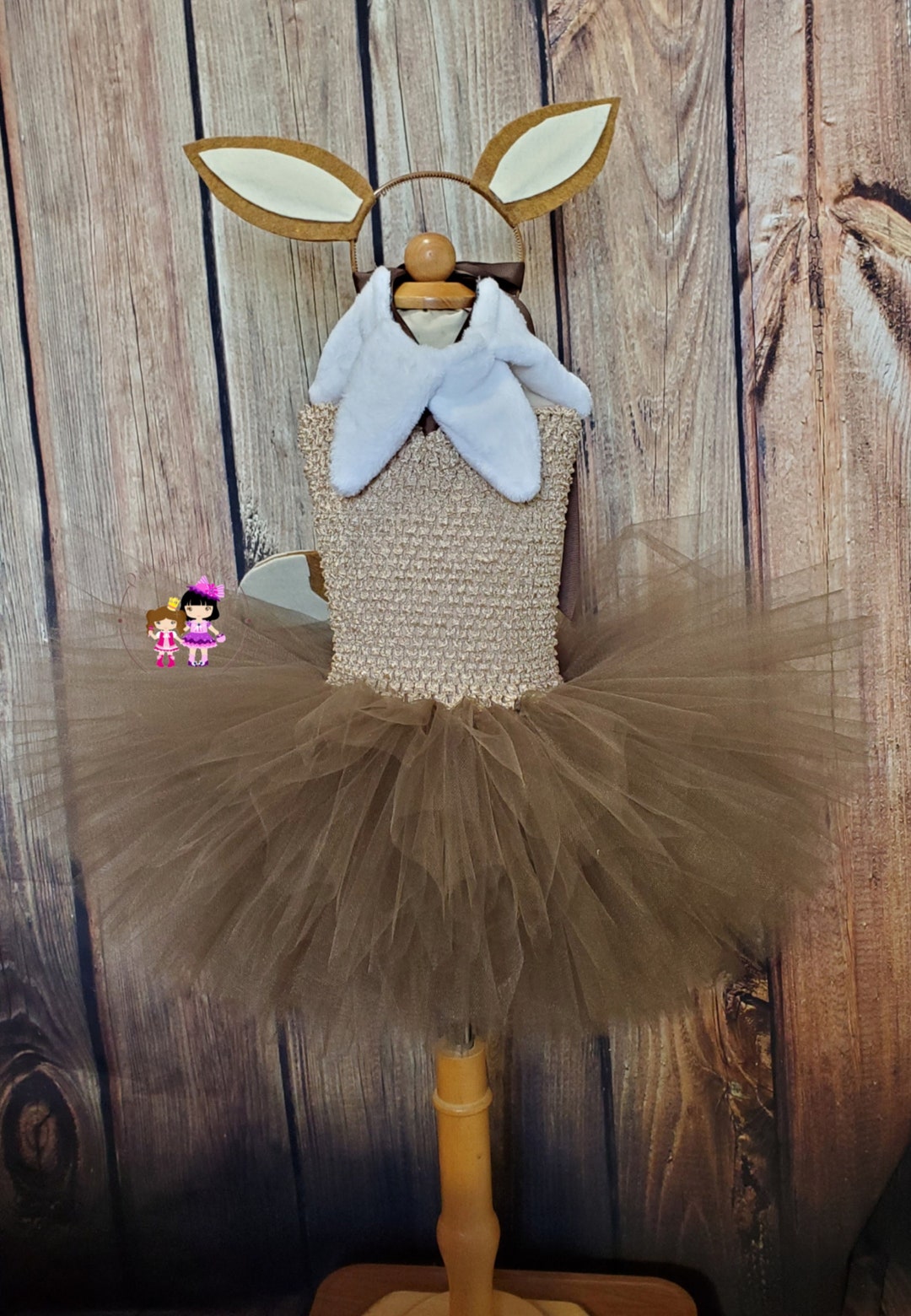Tan Tutu Eevee Pokemon Birthday Outfit Costume Halloween Outfit Catach ...