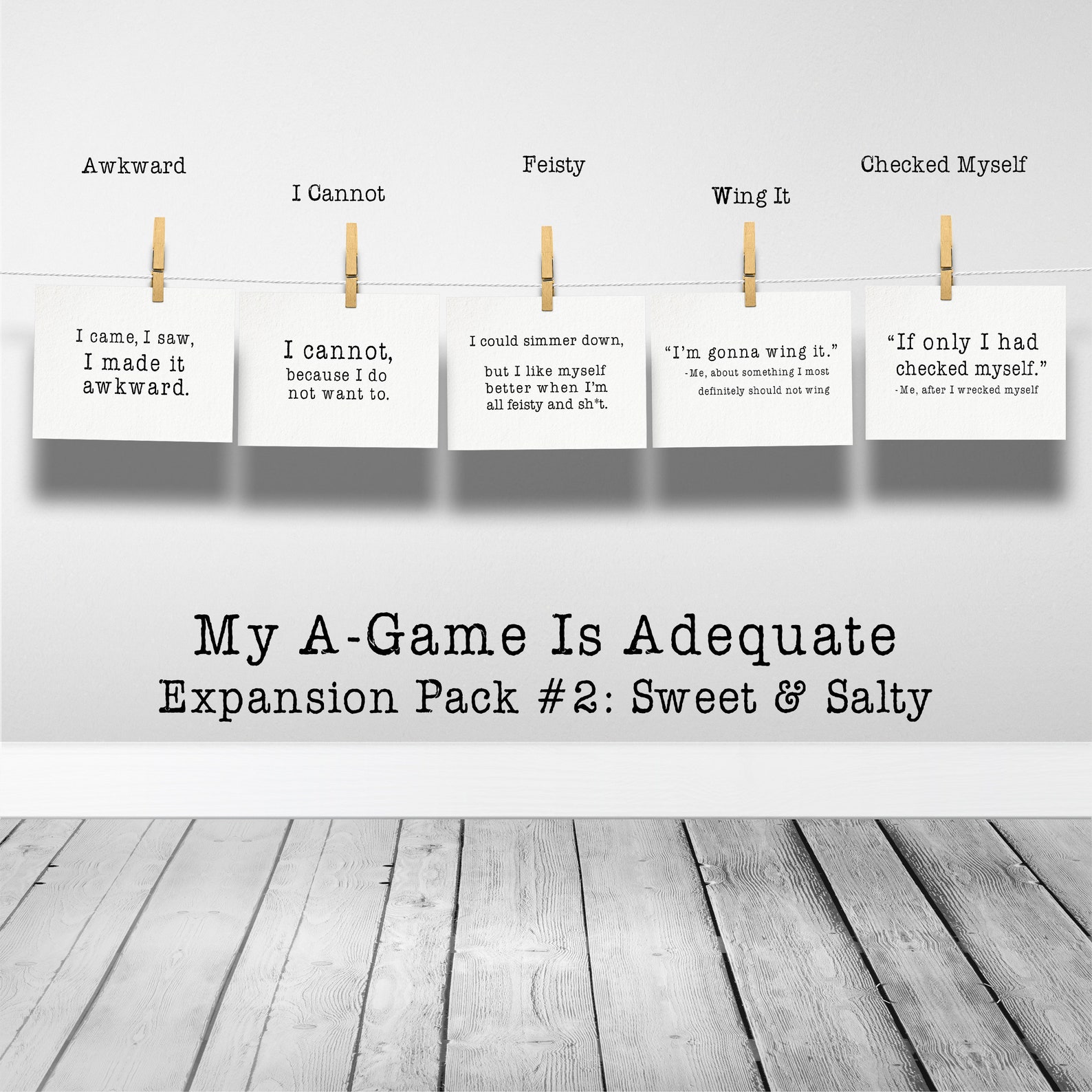 My A-game is Adequate Relatably Sarcastic Postcard Collection expansion ...