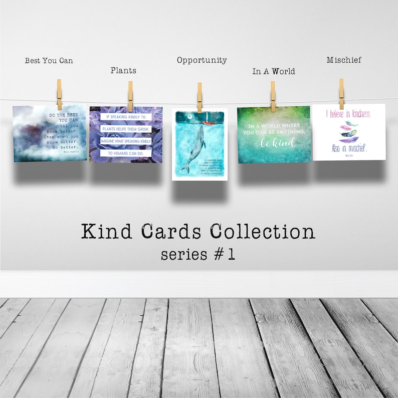 Kind Cards Inspirational Postcard Collection multiple Options - Etsy