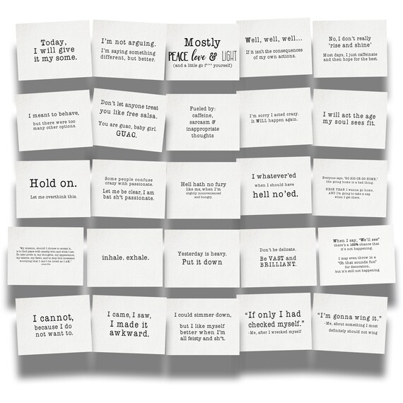 My A-game is Adequate Relatably Sarcastic Postcard Collection - Etsy