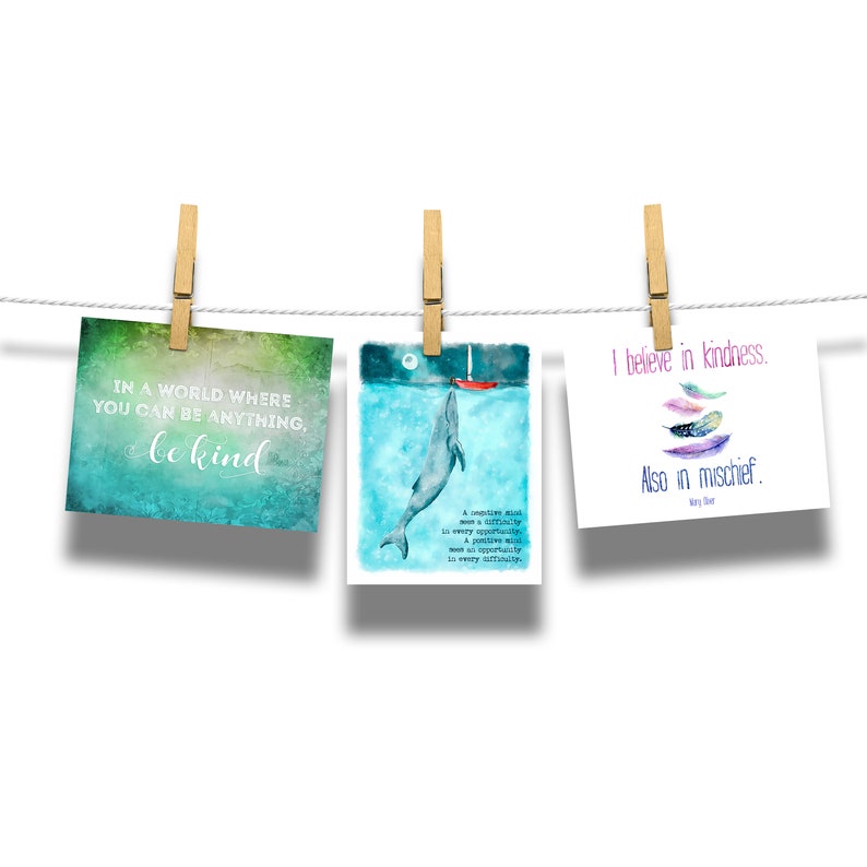Kind Cards Inspirational Postcard Collection multiple Options - Etsy