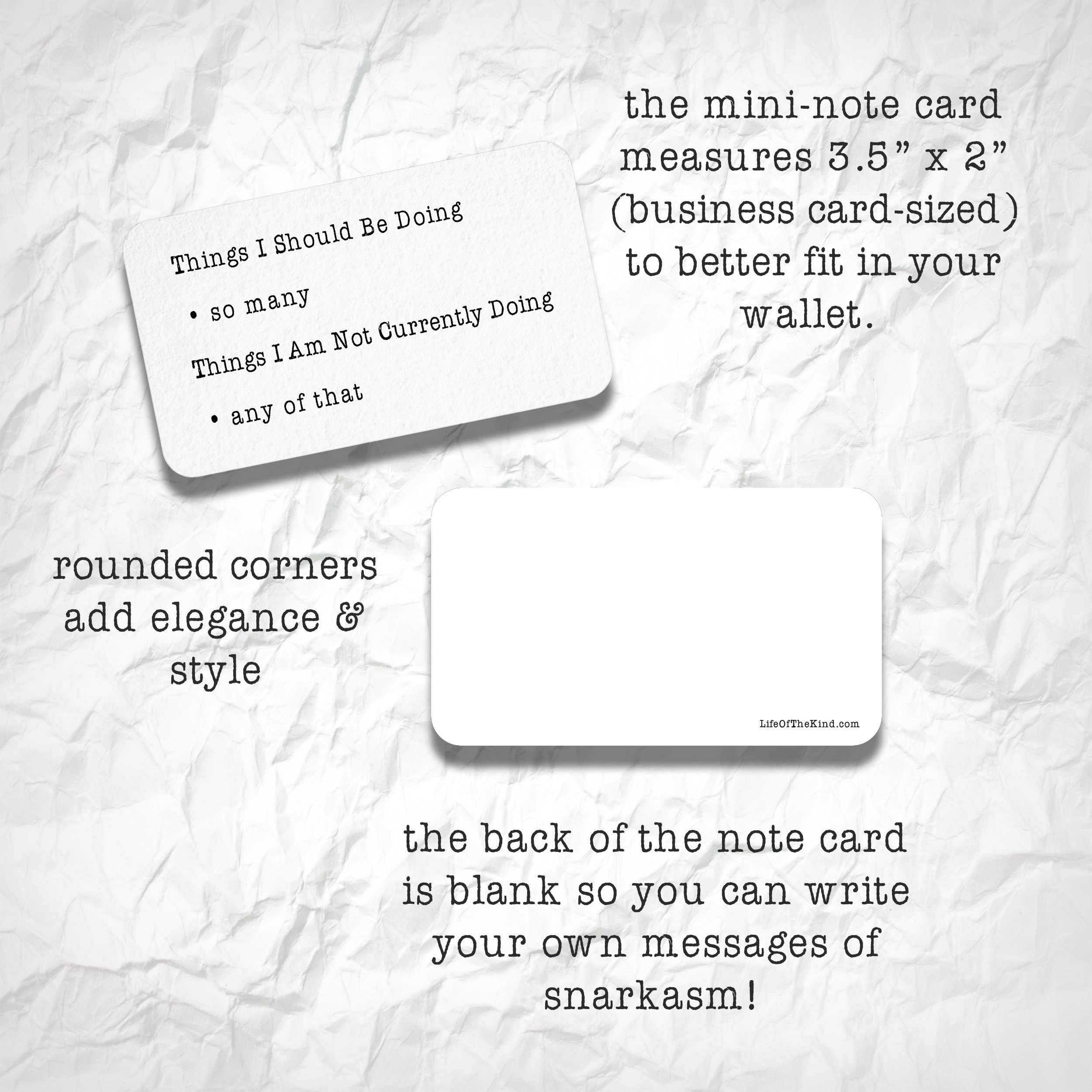My A-game is Adequate 30-card Snarky Mini-note Card Set Relatably ...