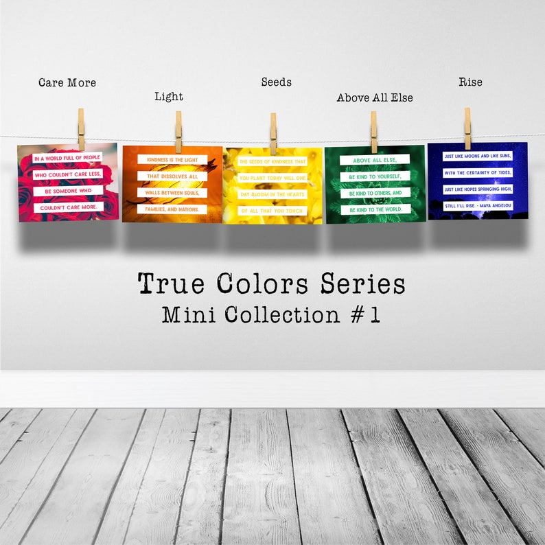 True Colors Series Kind Cards Postcard 14-card Collection- Encouraging ...