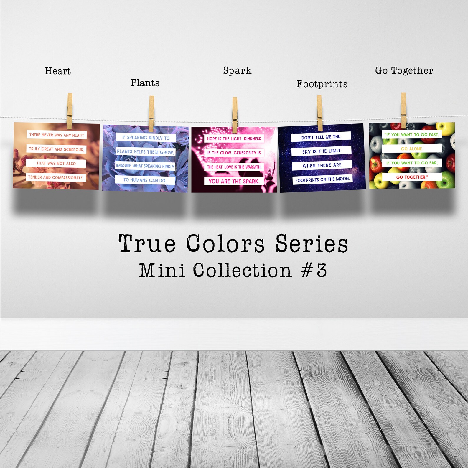 True Colors Series Kind Cards Postcard 14-Card Collection | Etsy
