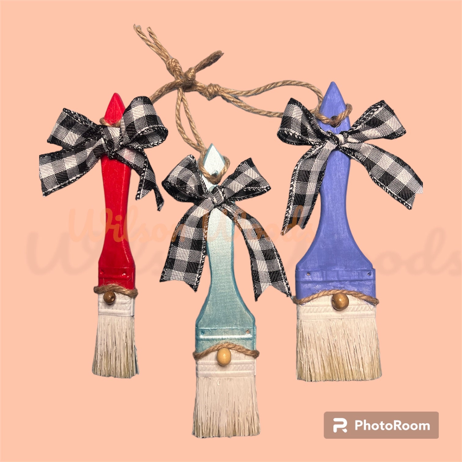Gnome Paintbrush Ornaments - Etsy