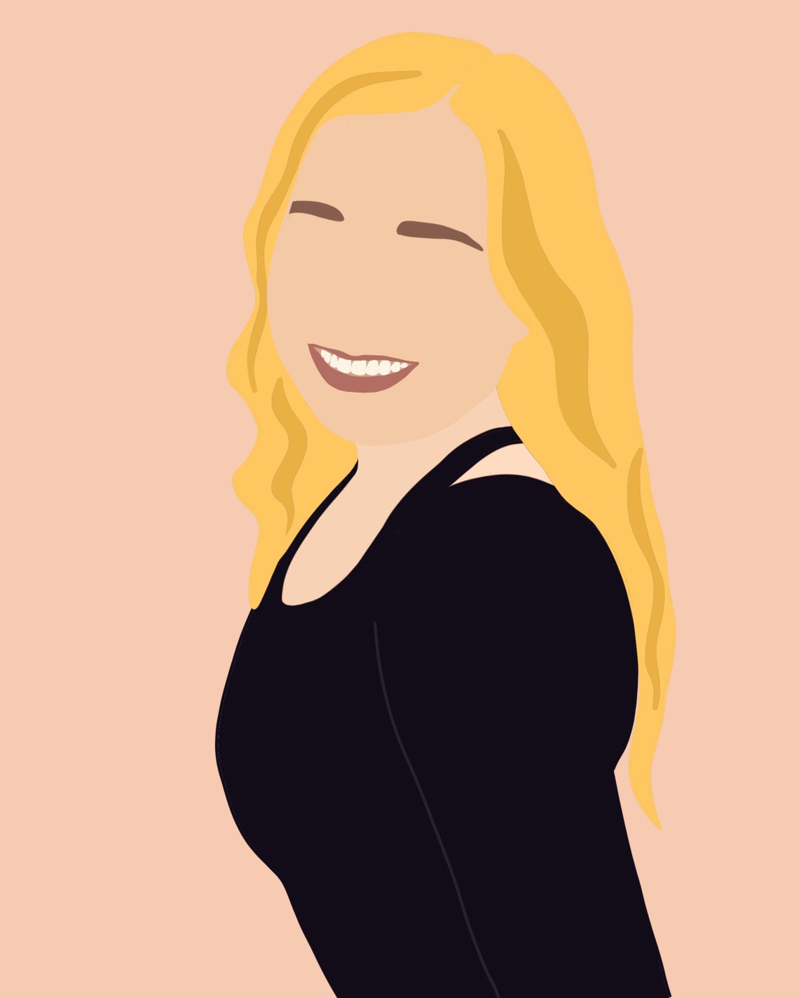 Custom Faceless Portrait Handmade Wall Art Digital Download | Etsy