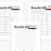 Route 66 Road Trip Game Printable Bundle Vacation Trivia Quiz Word ...