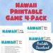 Hawaii Vacation Printable Party Game Trivia Quiz Word Scamble Fact or ...
