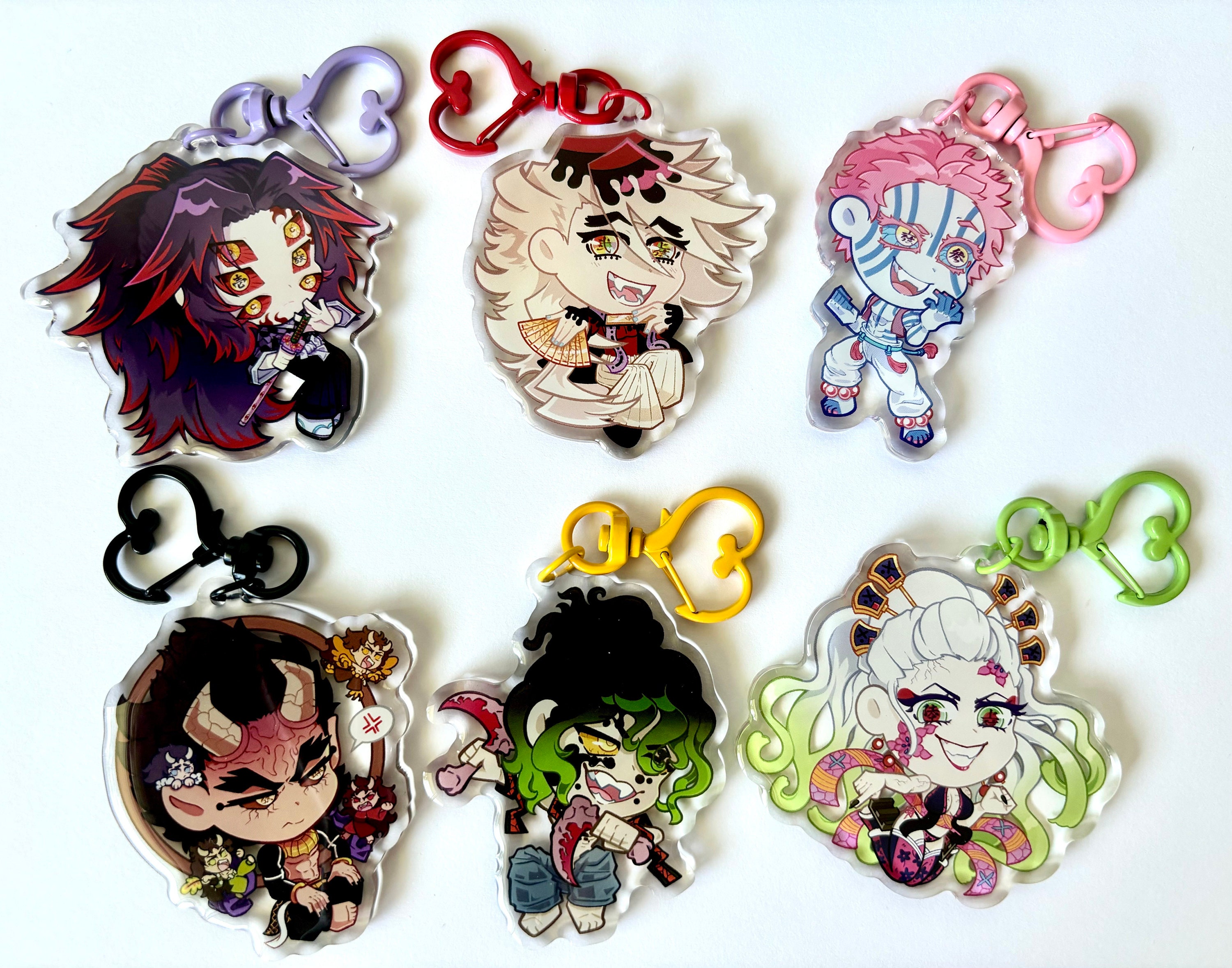 Demon Slayer Upper Moon Acrylic Charms 2.5 Inches - Fan Made - Etsy Canada