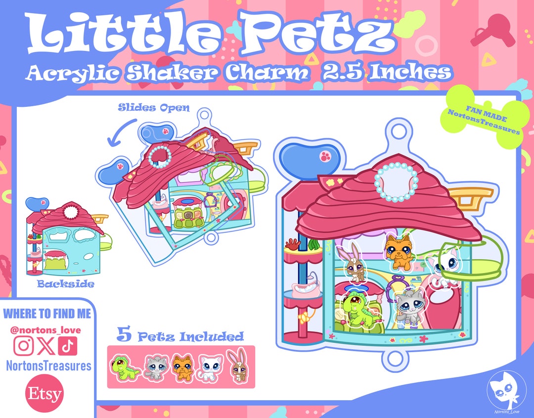 Little Petz Fan Art Acrylic Shaker Charms 2.5 Inches - Etsy