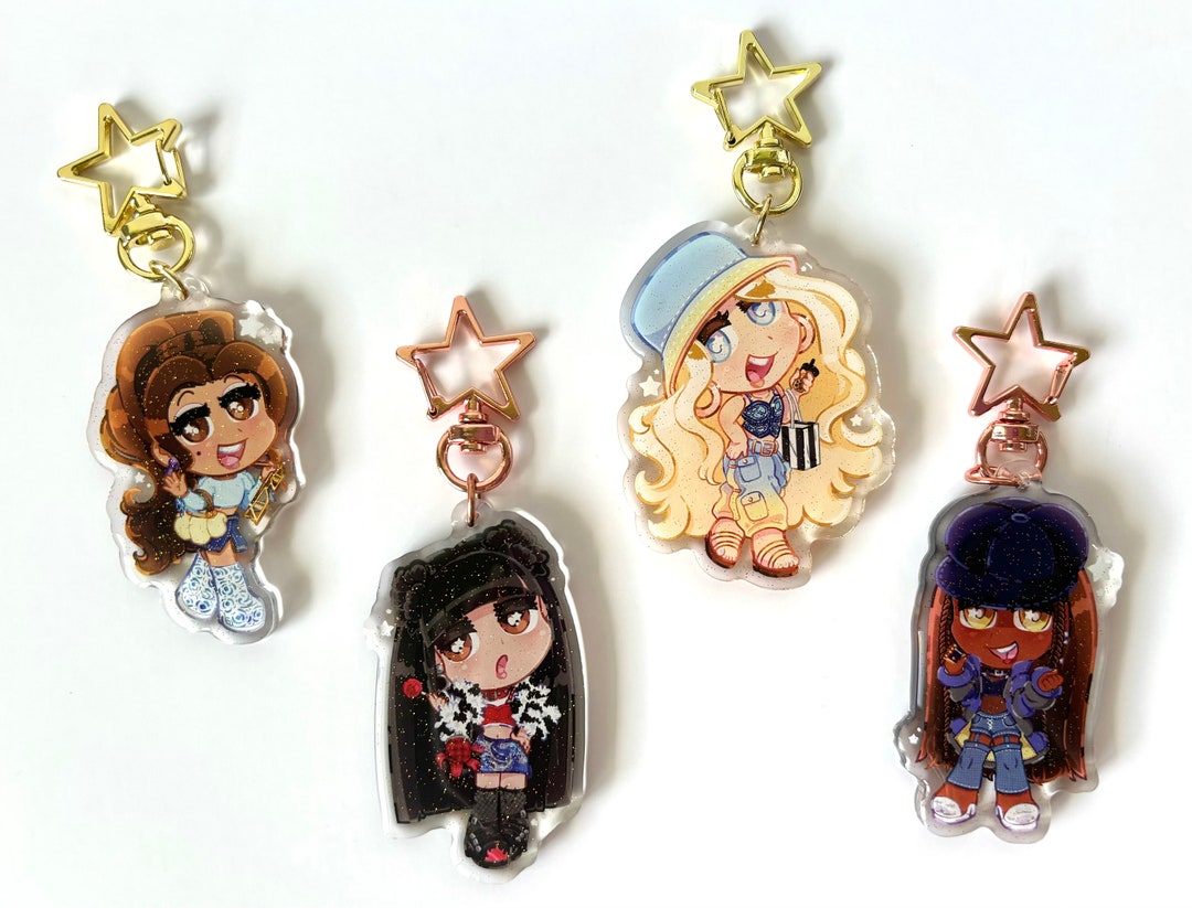 Gurlz Glitter Acrylic Charms 2.5 Inches - Etsy