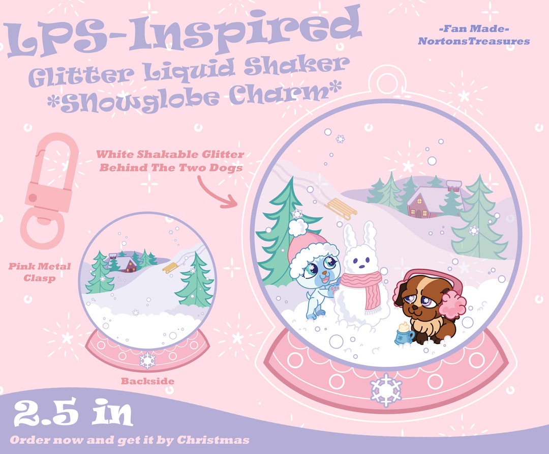 LPS Fan Art Acrylic Liquid Glitter Shaker Charms 2.5 Inches - Etsy