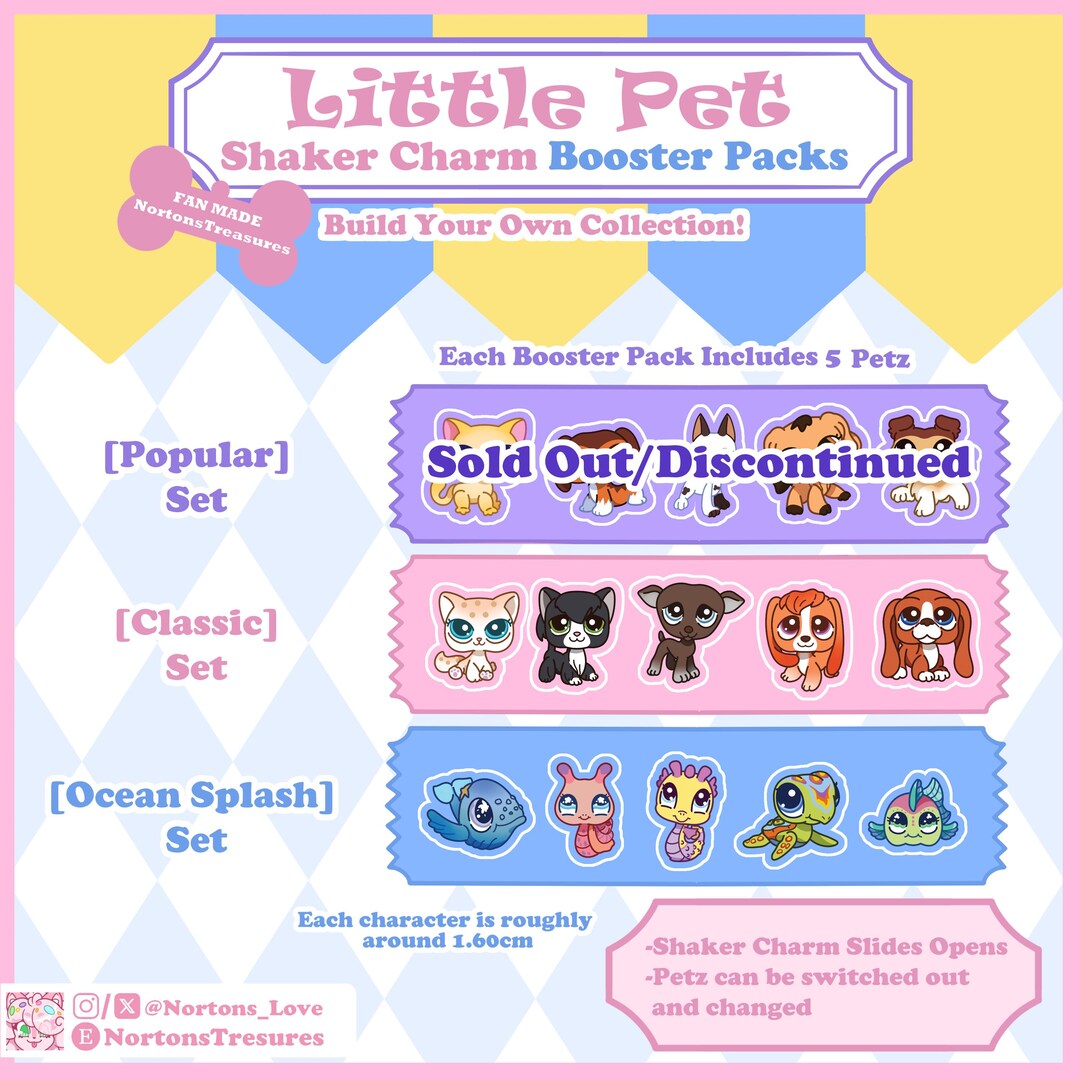 Little Pet Fan Made Fillable Keychain Booster Packs - Etsy