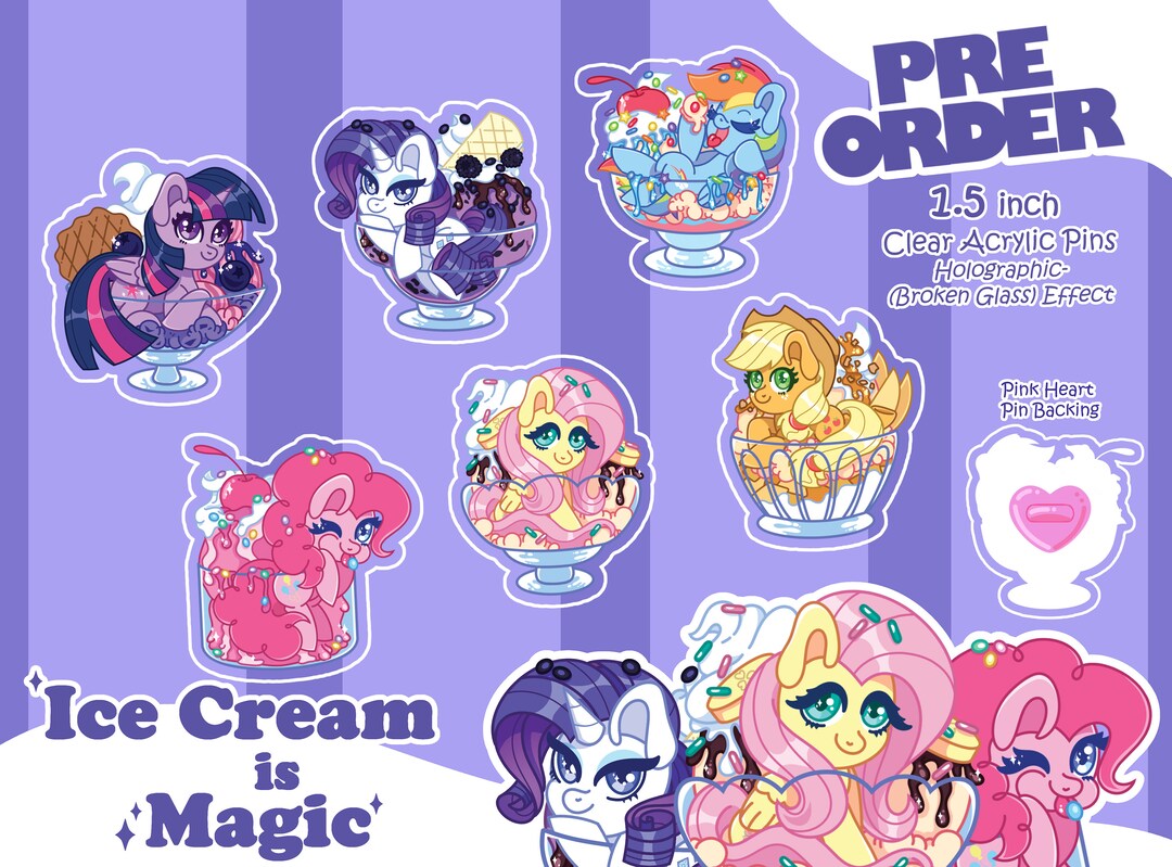 MLP Fan Art Acrylic Pins 1.5 Inches - Etsy UK