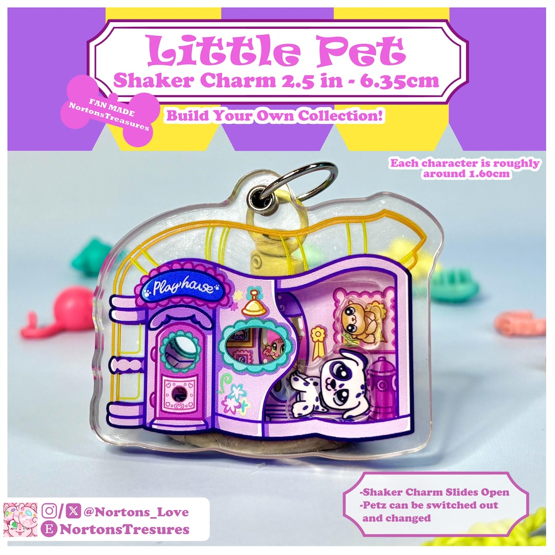 Pet Playhouse [PRE-ORDER] - Fan Art Acrylic Shaker Charms 2.5 Inches ...