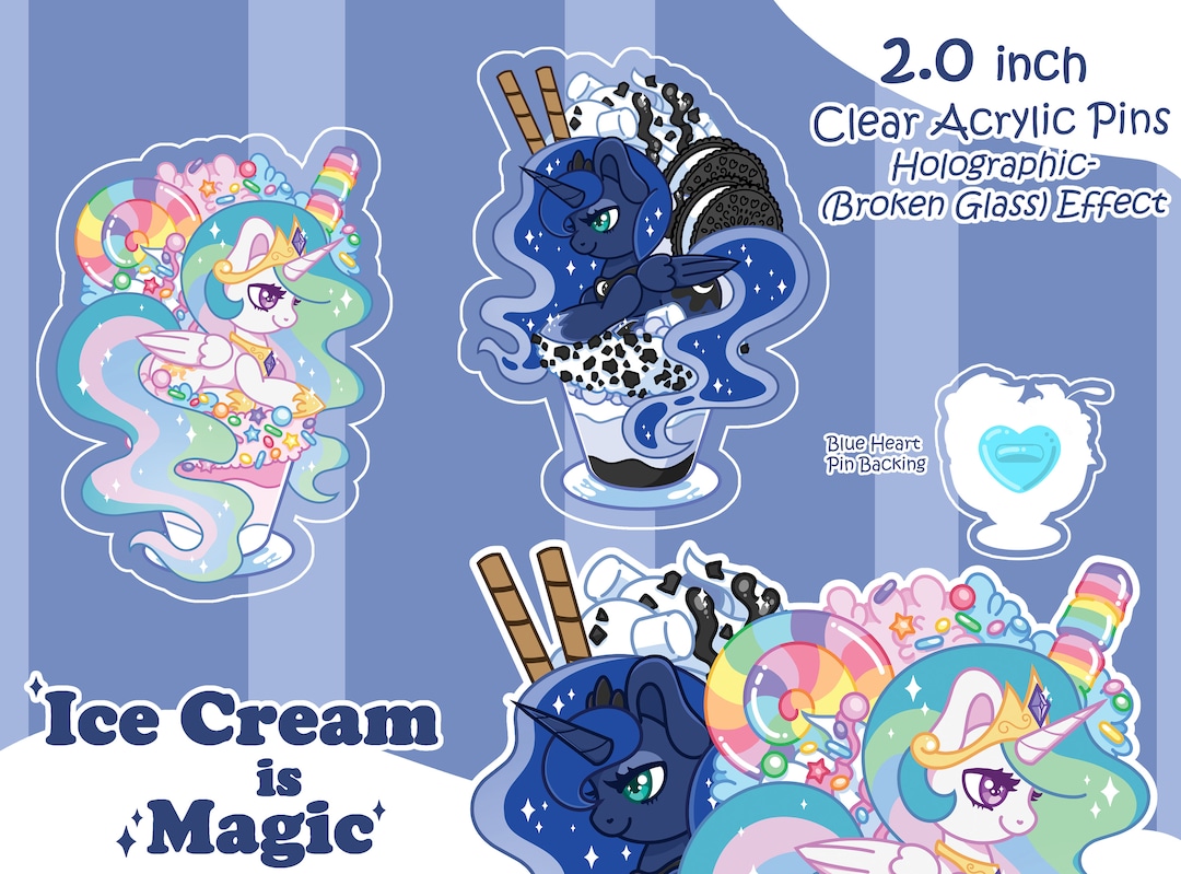 MLP Fan Art Acrylic Pins 2.0 Inches - Etsy