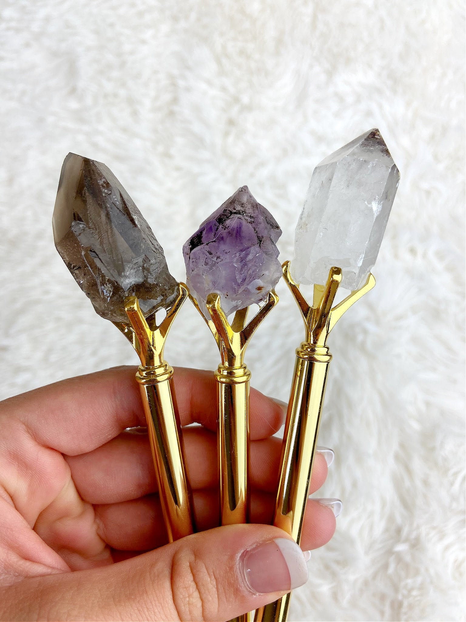 Crystal Manifestation Pens Crystal Pens Scripting Pens Law | Etsy