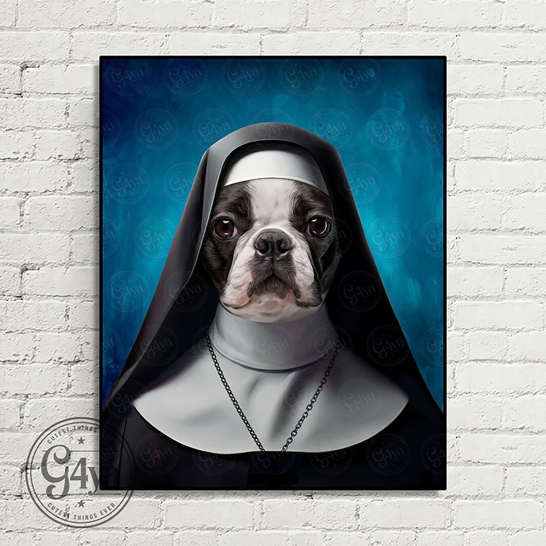Custom Dog/cat/human the Nun Digital File Portrait . Christ Animal ...