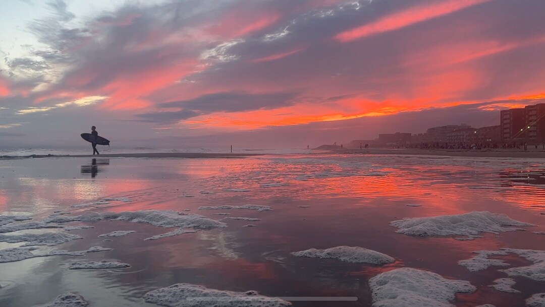 Pink Surfing Sunset, Digital Product - Etsy