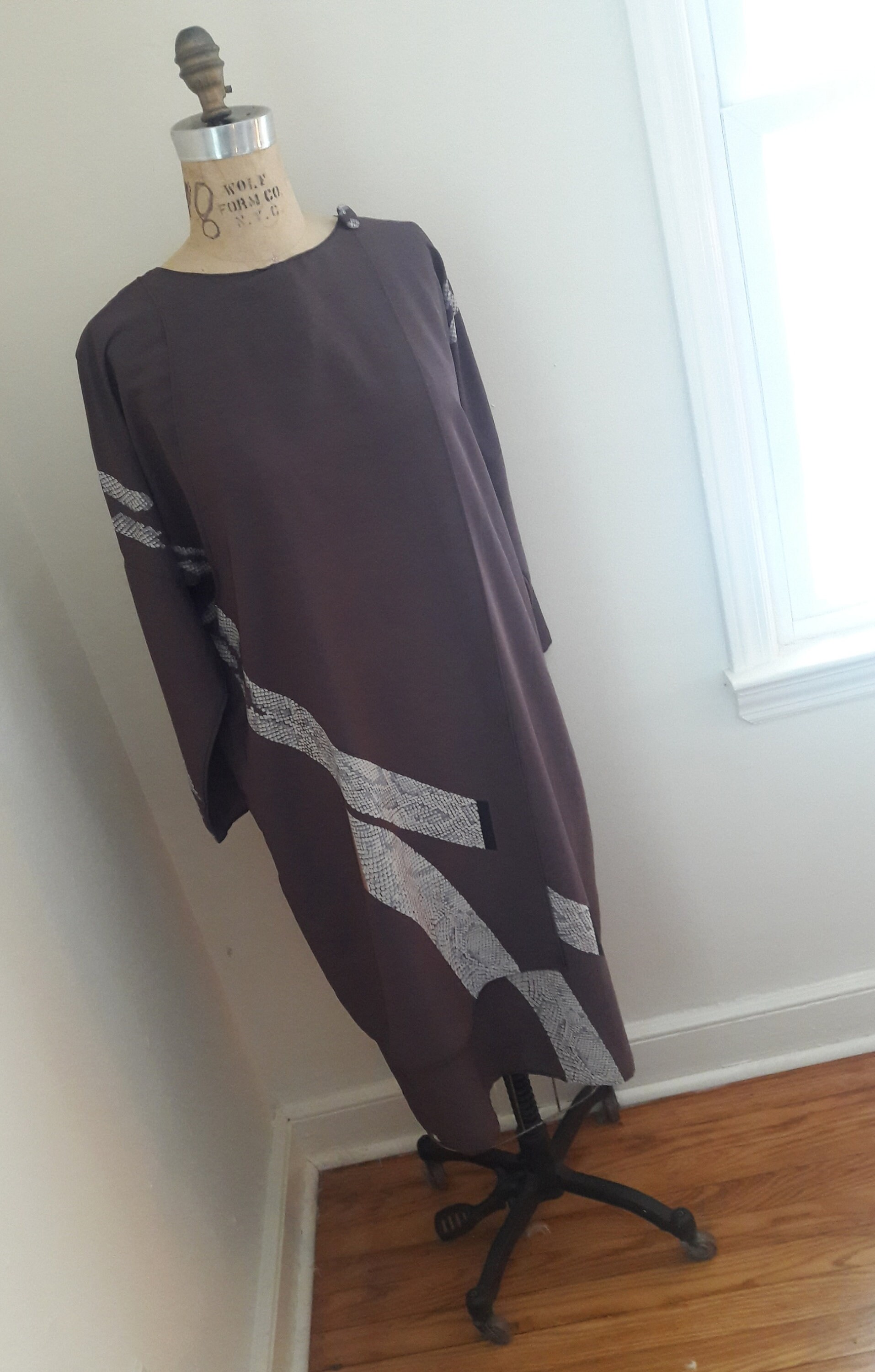 FRENCH SHEATH CHIC 80's Silk Python Print Detail Dress - Etsy