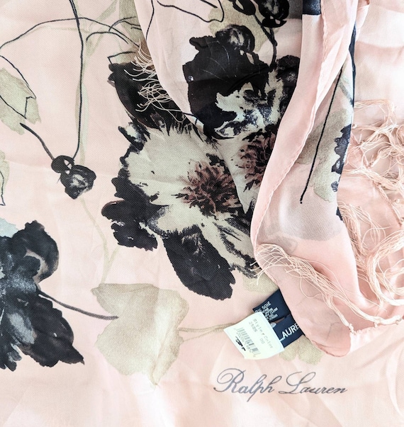 1990's SHELL PINK ROSE Vintage 90s Ralph Lauren Paint… - Gem