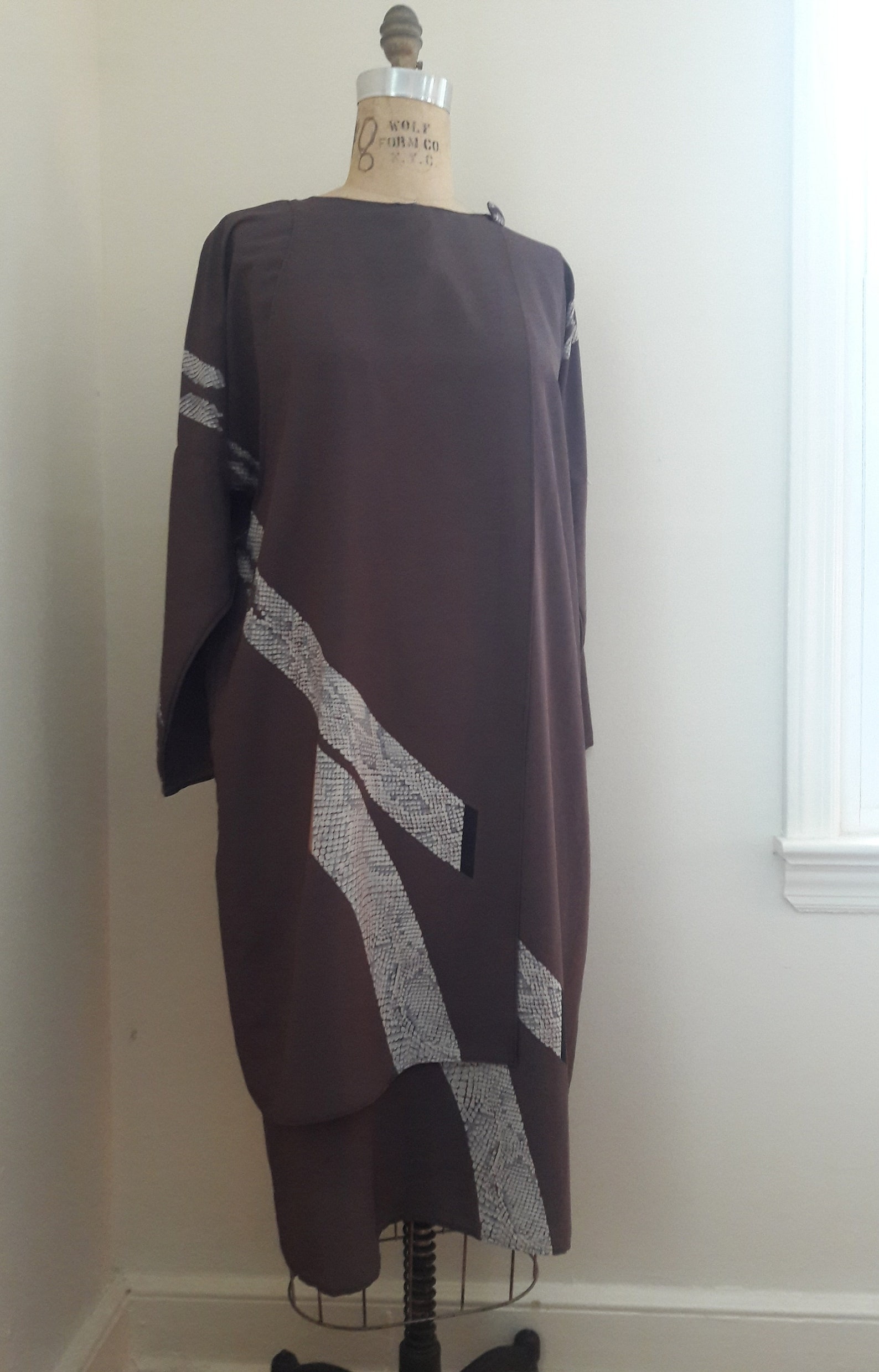 FRENCH SHEATH CHIC 80's Silk Python Print Detail Dress | Etsy