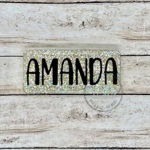 Glitter Name Tag - Name Tag - Personalized Name Tag - Custom Name Tag ...