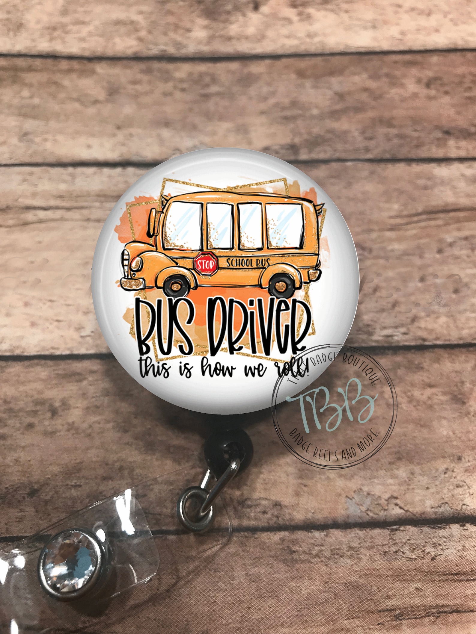 Bus Driver - Badge Reel - Retractable Badge Reel - Badge Clip - Lanyard ...