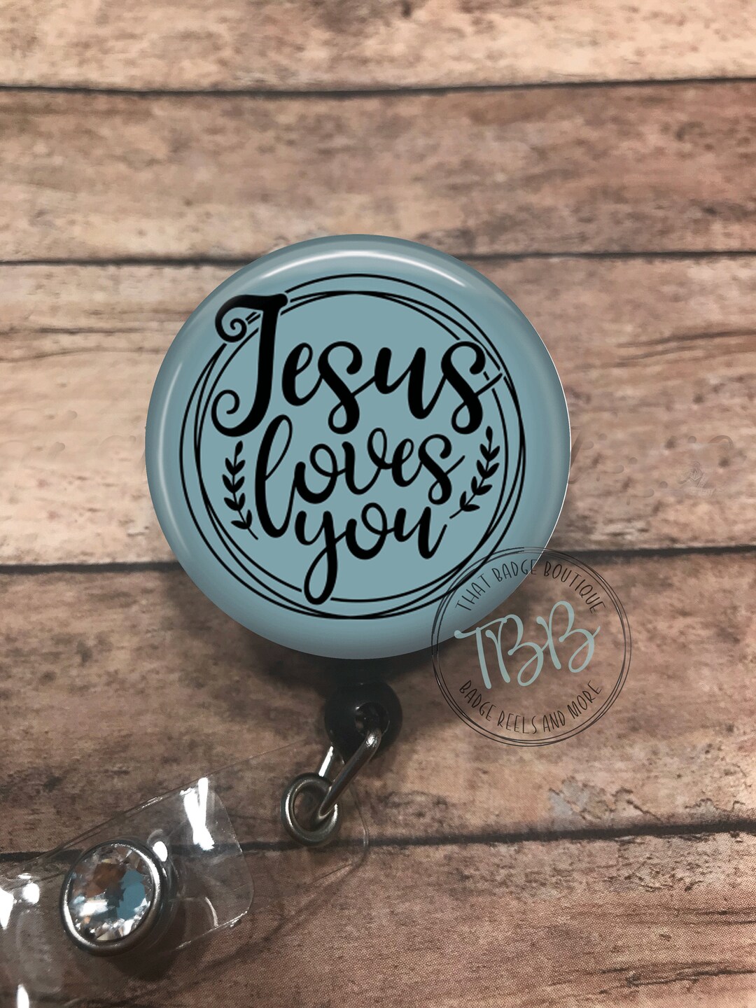 Jesus Loves You - Retractable Badge Reel - Lanyard - Stethoscope ID Tag ...
