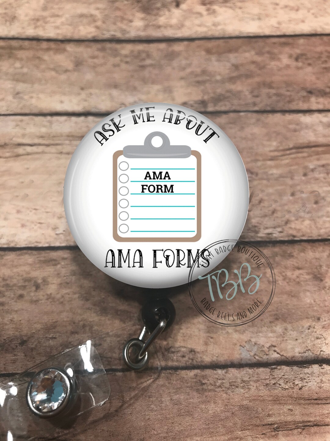 AMA Forms - Retractable Badge Reel - Badge Reel - Badge Clip - Lanyard ...