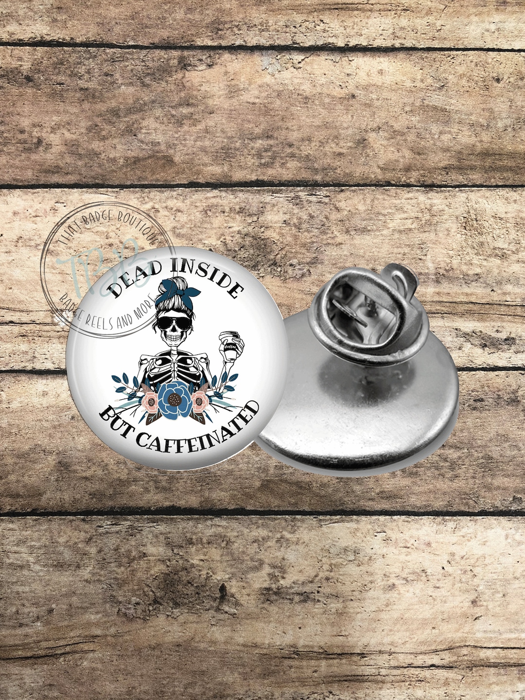 Badge Pin - Dead Inside - ID Badge Pin - Lanyard Pin - Lapel Pin ...