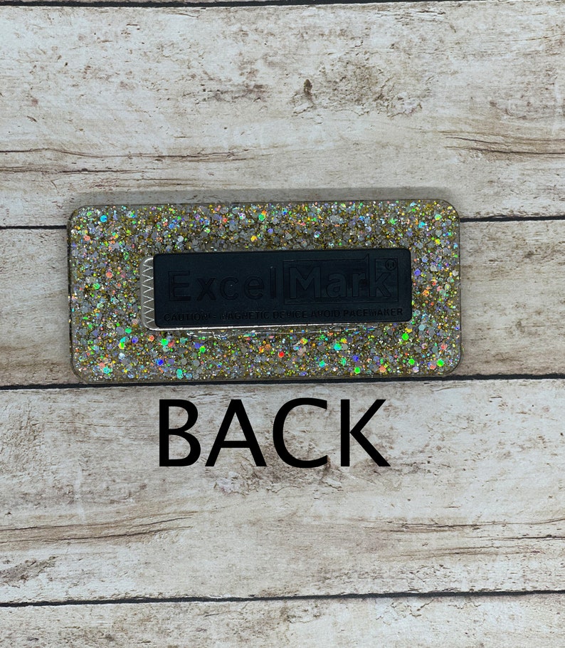 Glitter Name Tag Name Tag Personalized Name Tag Custom - Etsy