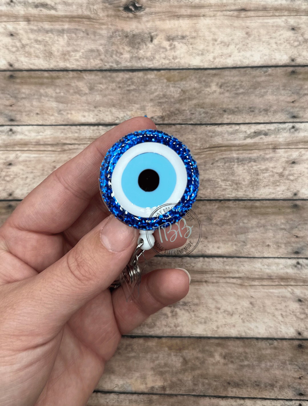 Glitter Evil Eye - Evil Eye - Retractable Badge Reel - Badge Reel ...