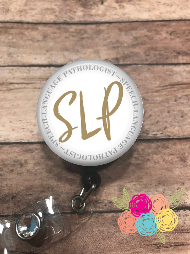 Speech Language Pathologist - Badge Reel - Lanyard - Stethoscope ID Tag ...