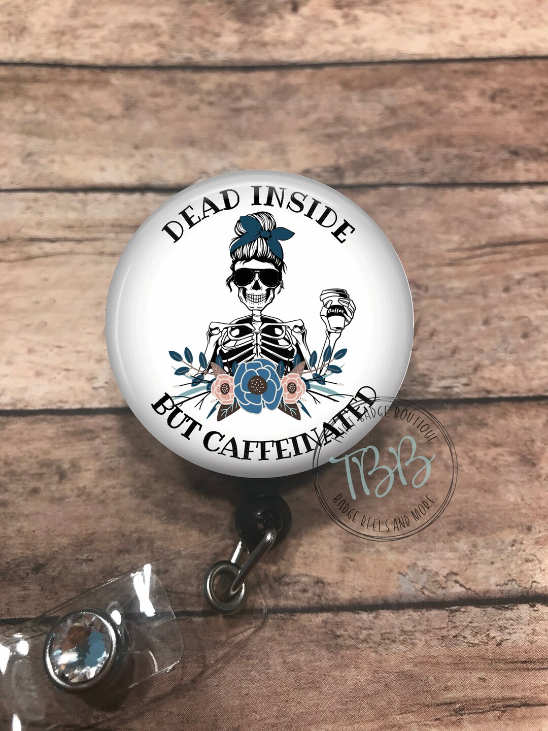 Dead Inside - Retractable Badge Reel - Badge Reel - Badge Clip ...