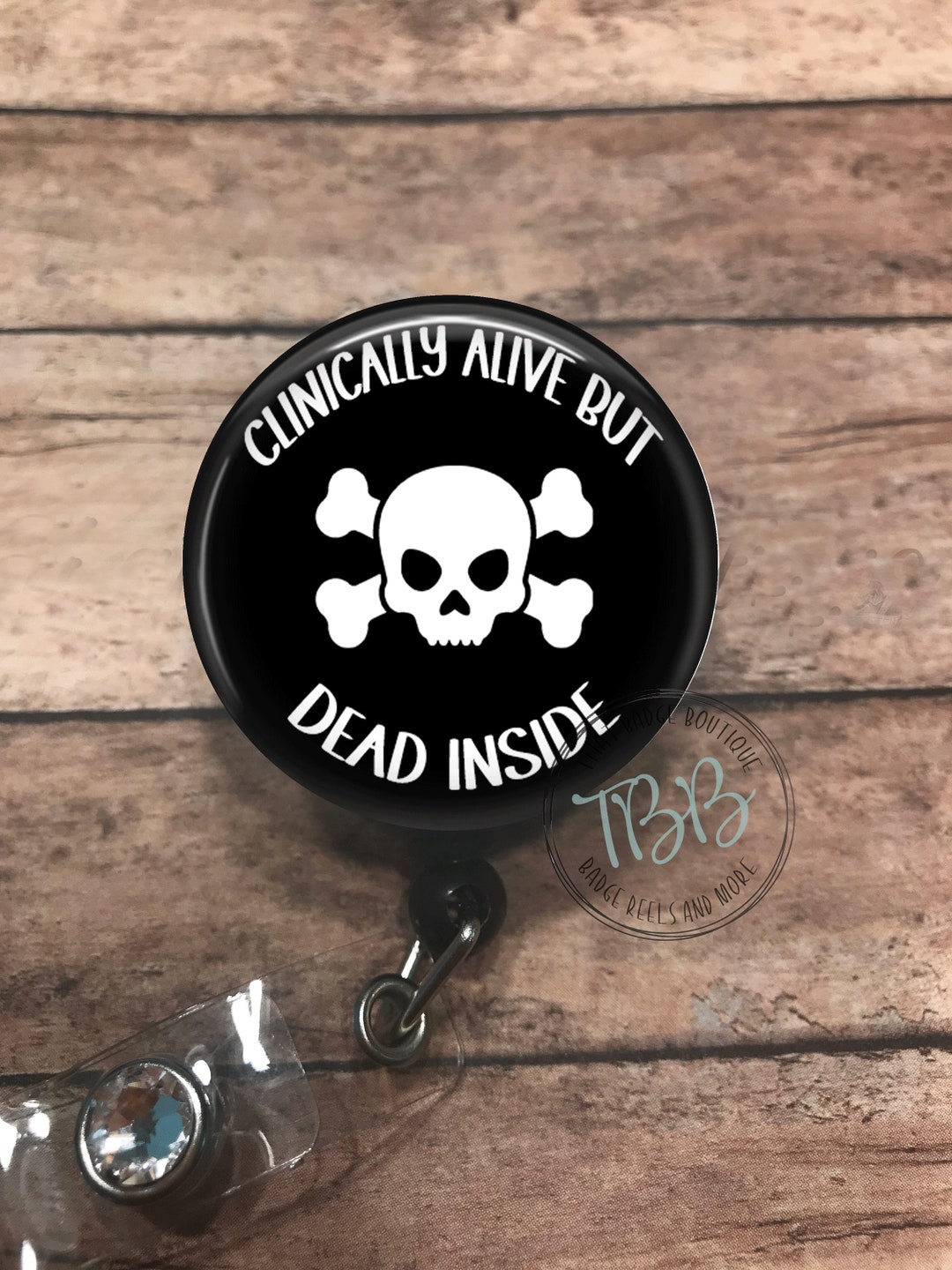 Alive but Dead Inside - Retractable Badge Reel - Badge Reel - Badge ...