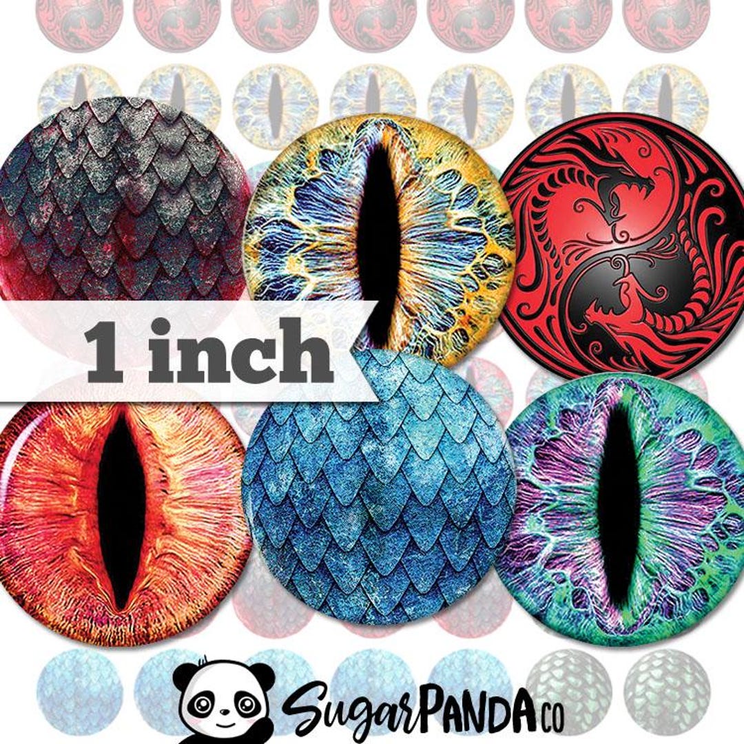 Dragon Eyes Scales - 1 Inch Printable Images (digital Download) - Etsy