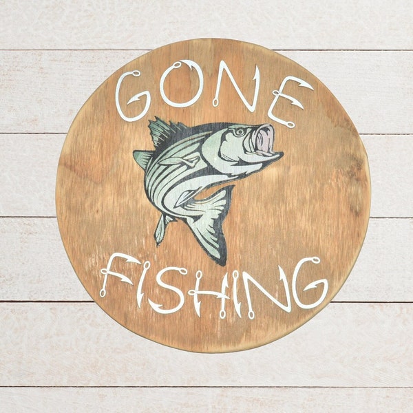 Gone Fishing Sign - Etsy
