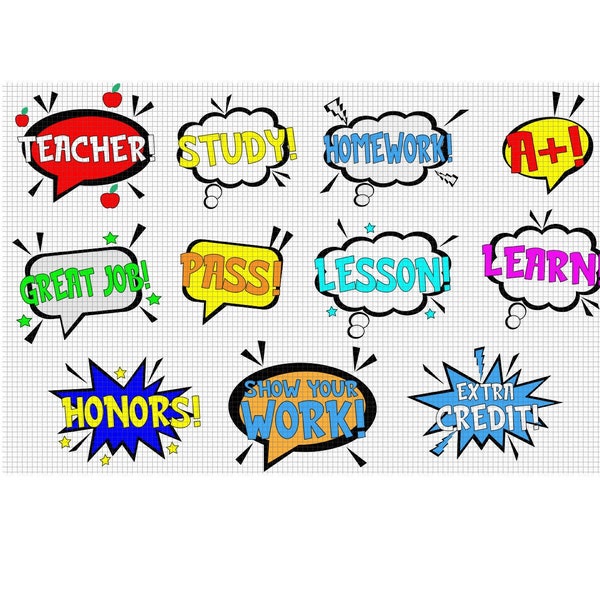 Comic Book Clip Art - Etsy