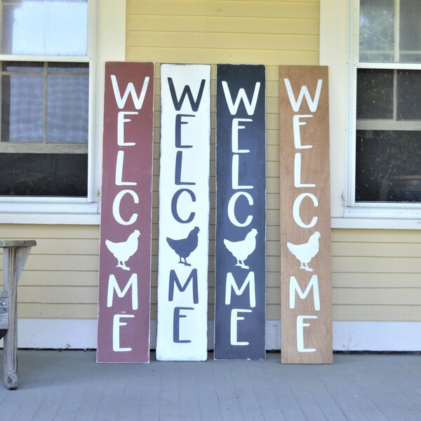 Wooden Chicken Welcome Sign - Etsy
