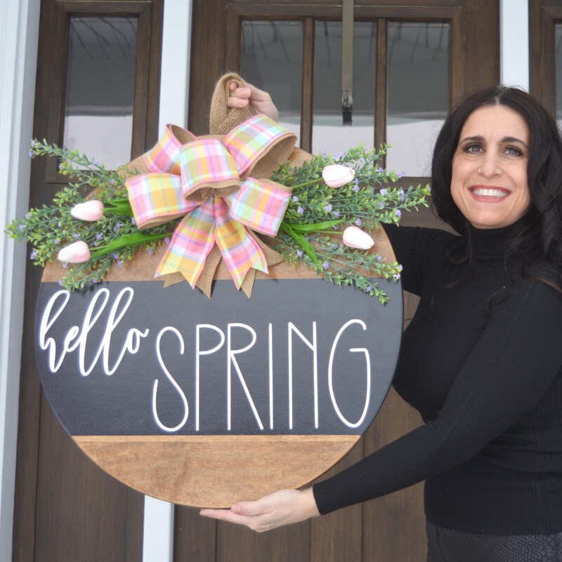 Spring Wreath Signs - Etsy