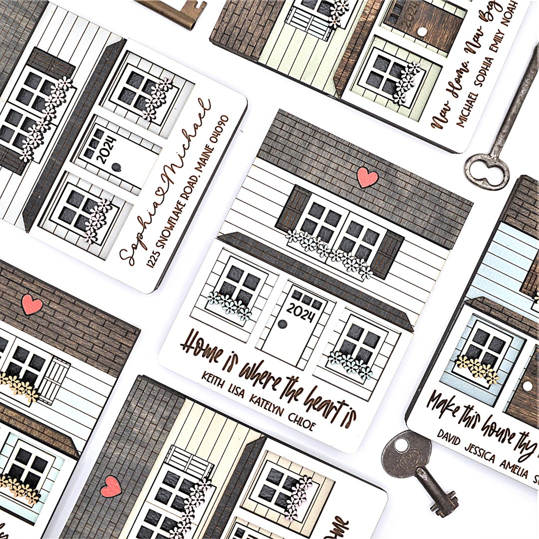 Custom Colonial House MAGNET 2024 15 Colors, Housewarming Gift, Realtor ...