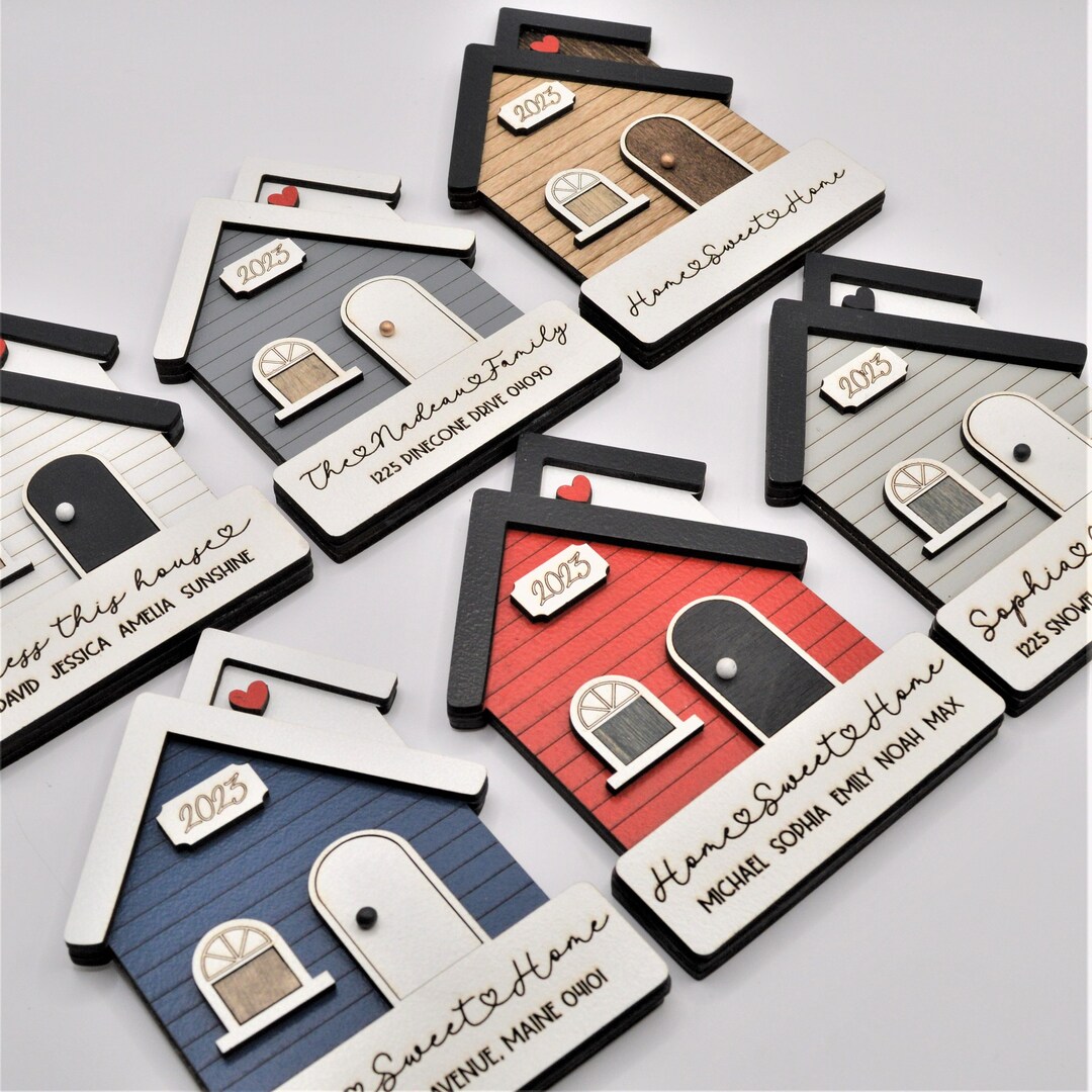 Personalized NEW HOME ORNAMENT, Custom Housewarming Gift, Realtor ...