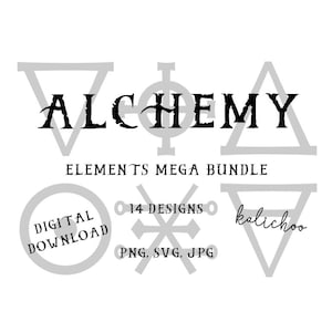 ALCHEMY Elements Mega Bundle PNG Alchemist Symbols Png Philosopher's ...