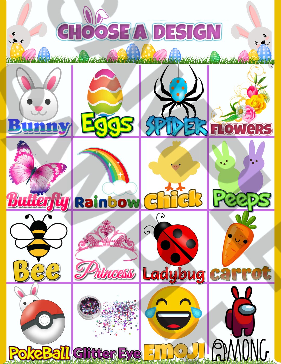 Easter/spring Word Board ( DIGITAL DOWNLOAD) - Etsy