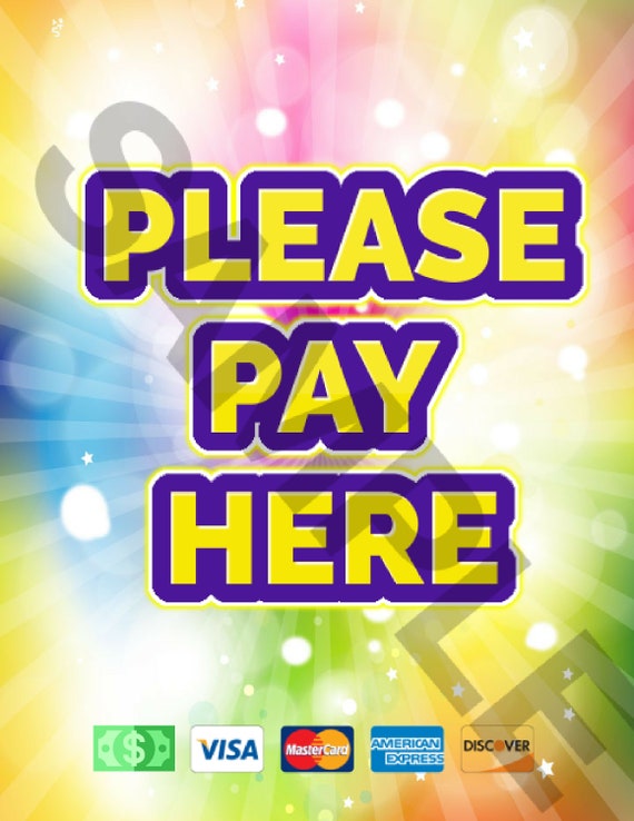 Pay Here Sign Digital Download - Etsy